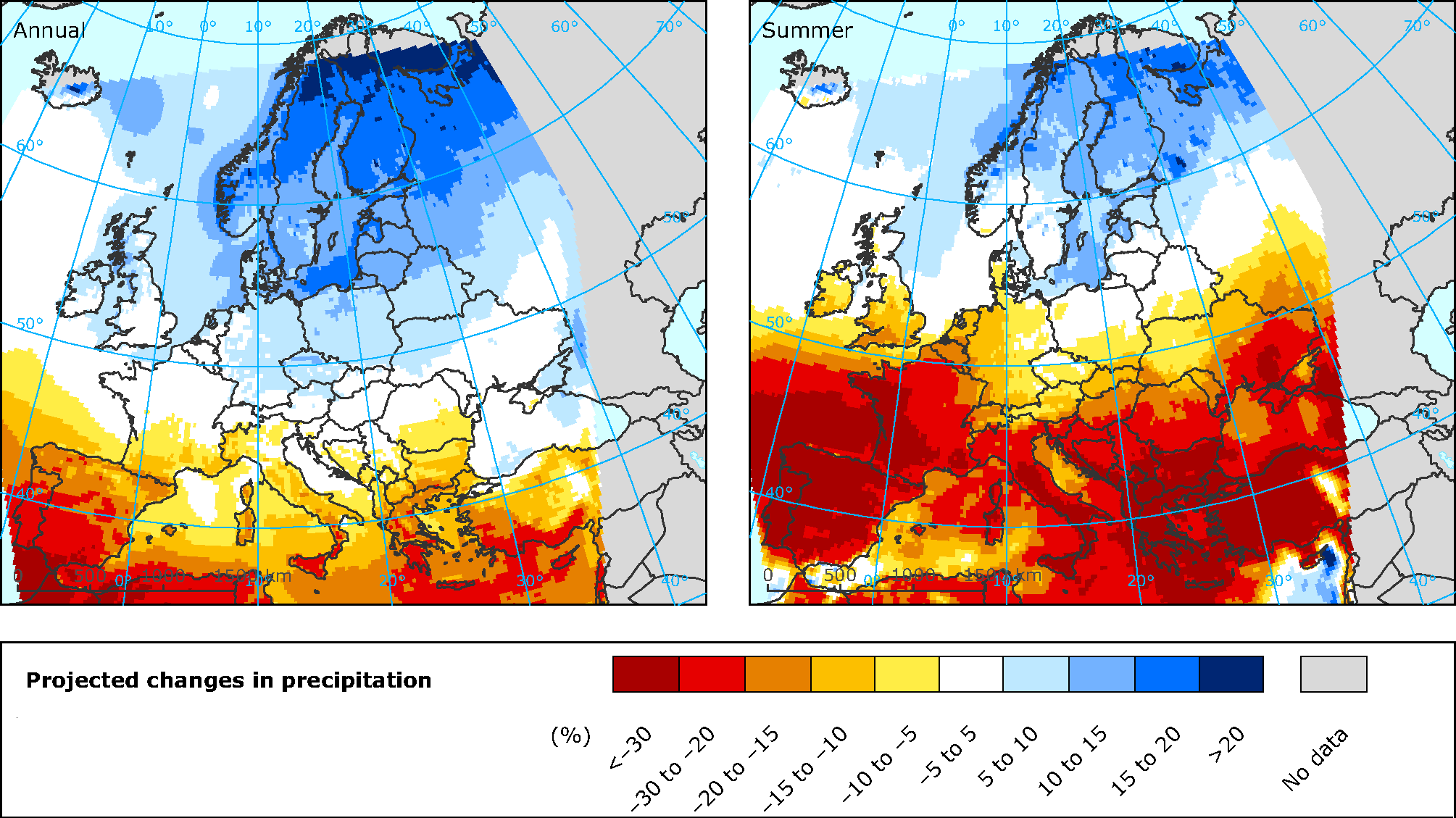 Changes in annual and summer precipitation | Epthinktank | European ...