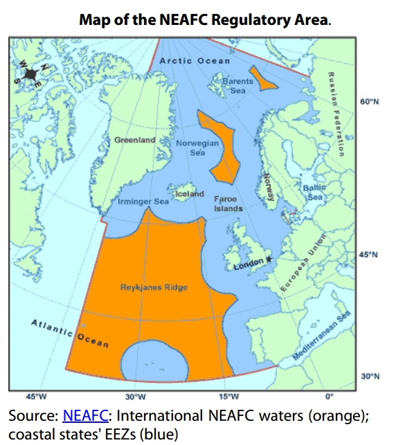 Map of the NEAFC Regulatory Area | Epthinktank | European Parliament