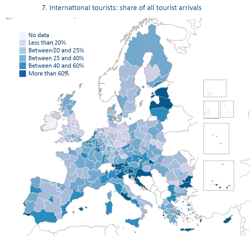 International tourists: share of all tourist arrivals | Epthinktank ...